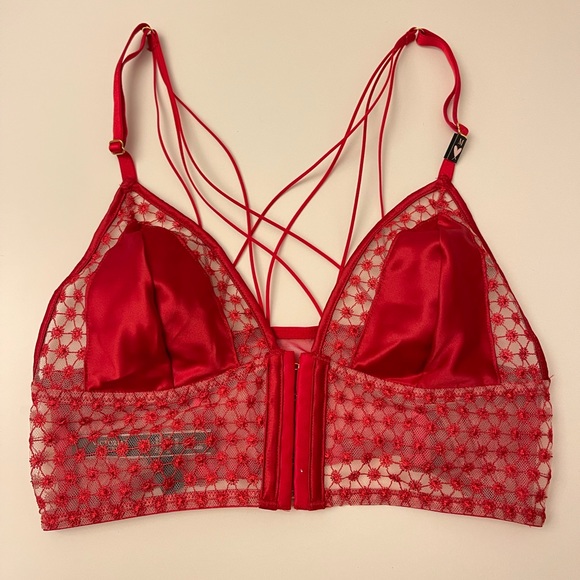 Victoria's Secret | Intimates & Sleepwear | Victorias Secret Red Mesh ...